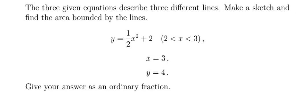 Solved The three given equations describe three different | Chegg.com