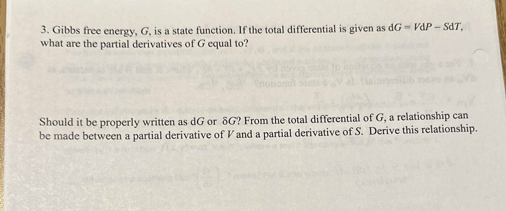 Solved Gibbs free energy, G, ﻿is a state function. If the | Chegg.com