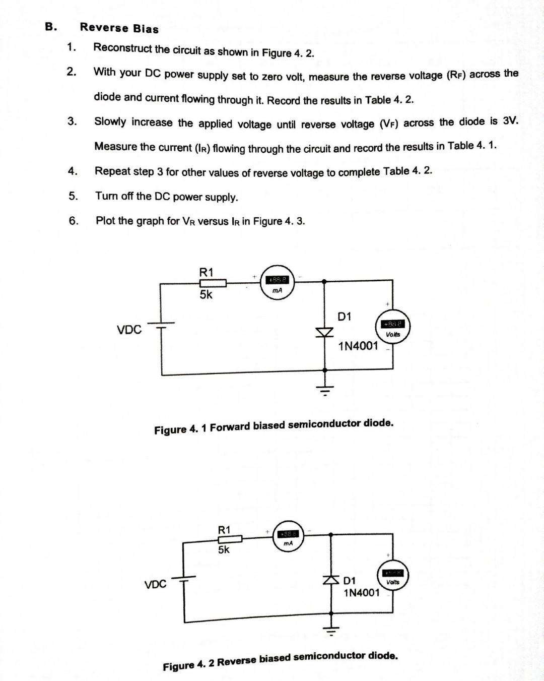 Solved A. Forward Bias 1. Set your DC power supply to zero | Chegg.com