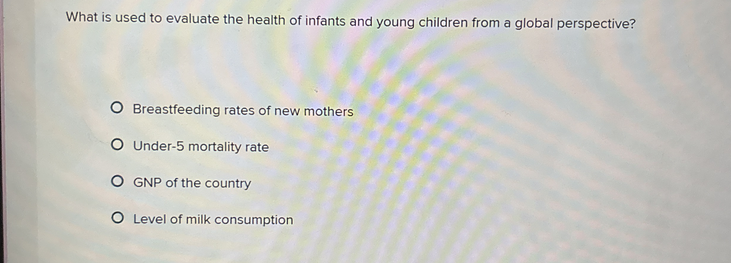 Solved What is used to evaluate the health of infants and | Chegg.com