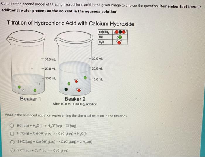 Solved Consider the second model of titrating hydrochloric | Chegg.com