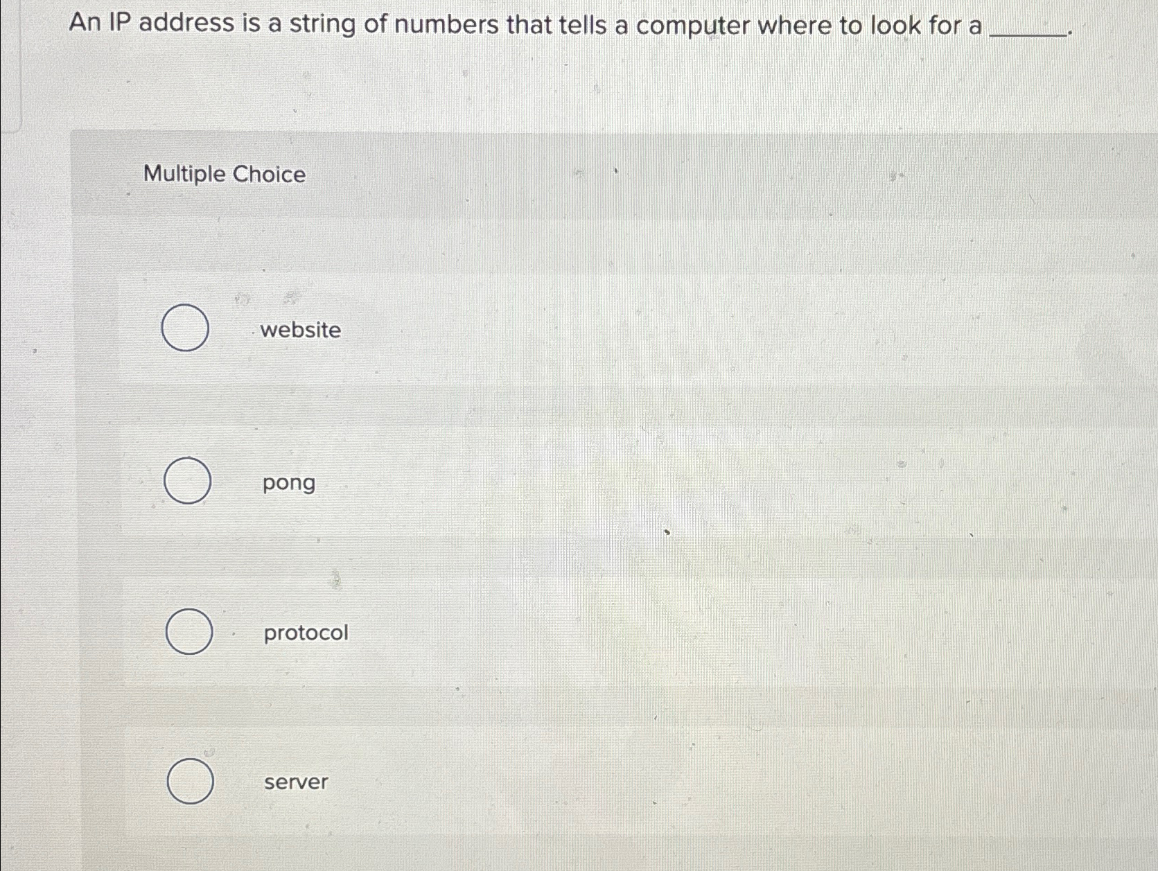 Solved An IP address is a string of numbers that tells a | Chegg.com