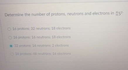 Solved Determine the number of protons, neutrons and | Chegg.com