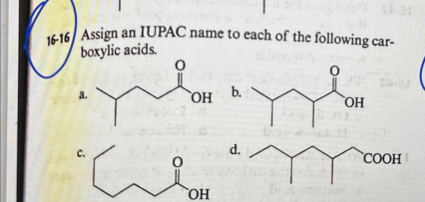 Solved 16-16 ﻿Assign an IUPAC name to each of the following | Chegg.com