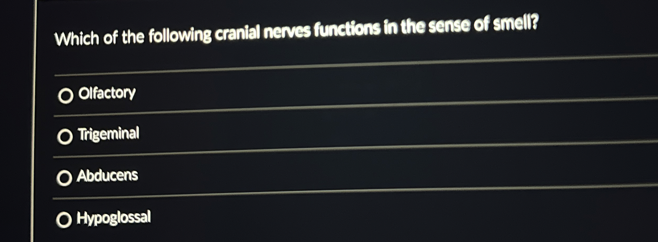 Solved Which of the following cranial nerves functions in | Chegg.com
