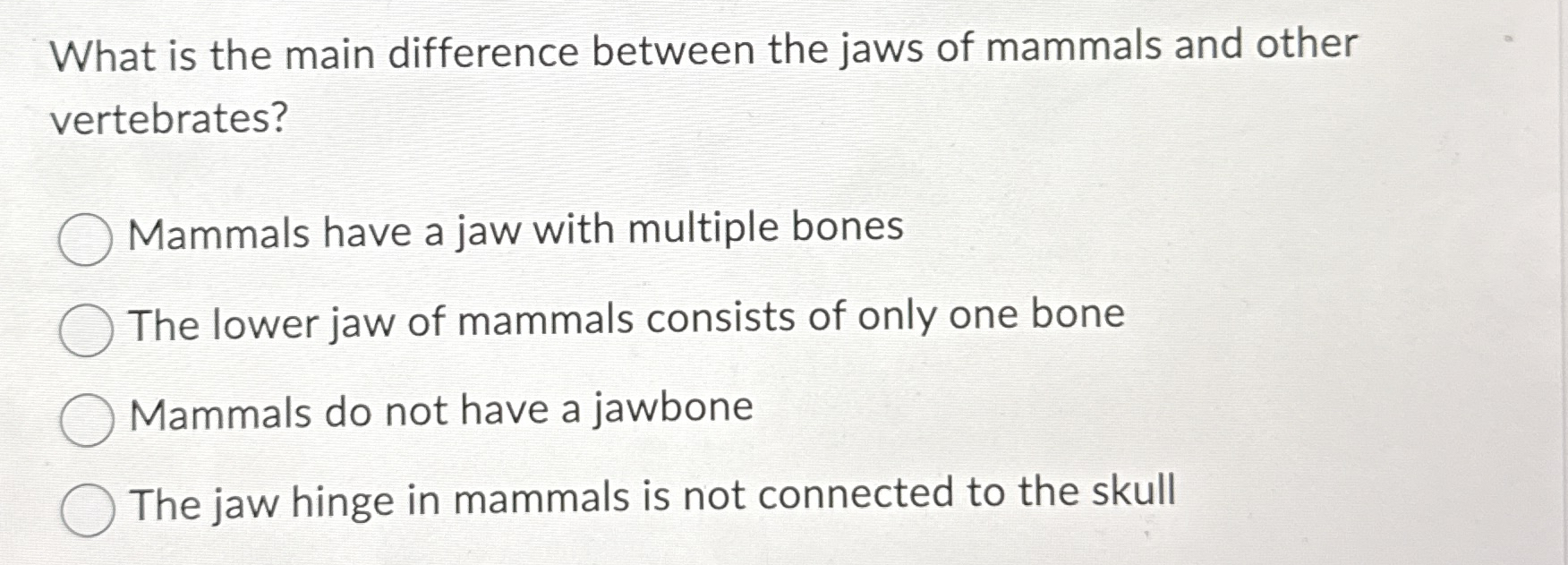 What is the main difference between the jaws of | Chegg.com