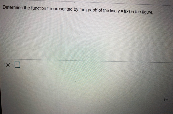 Solved Determine the function f represented by the graph of | Chegg.com