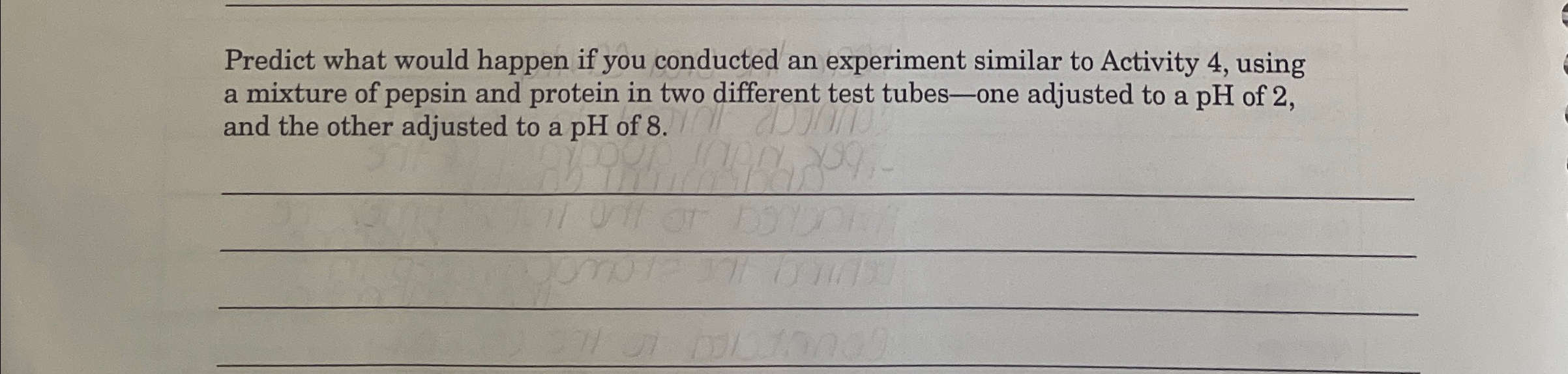 Solved Predict what would happen if you conducted an | Chegg.com