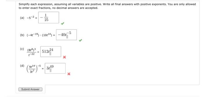 Solved Simplify each expression, assuming all variables are | Chegg.com