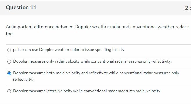 Solved Question 11An important difference between Doppler | Chegg.com