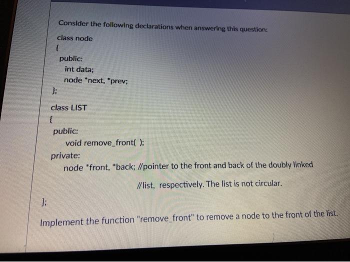 Solved Consider the following declarations when answering | Chegg.com