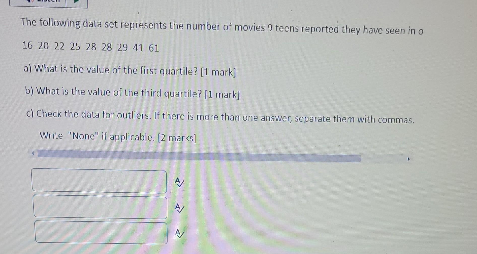 Solved The following data set represents the number of | Chegg.com
