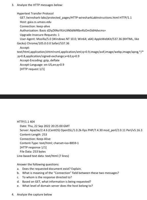 Solved 3. Analyze the HTTP messages below: Hypertext | Chegg.com