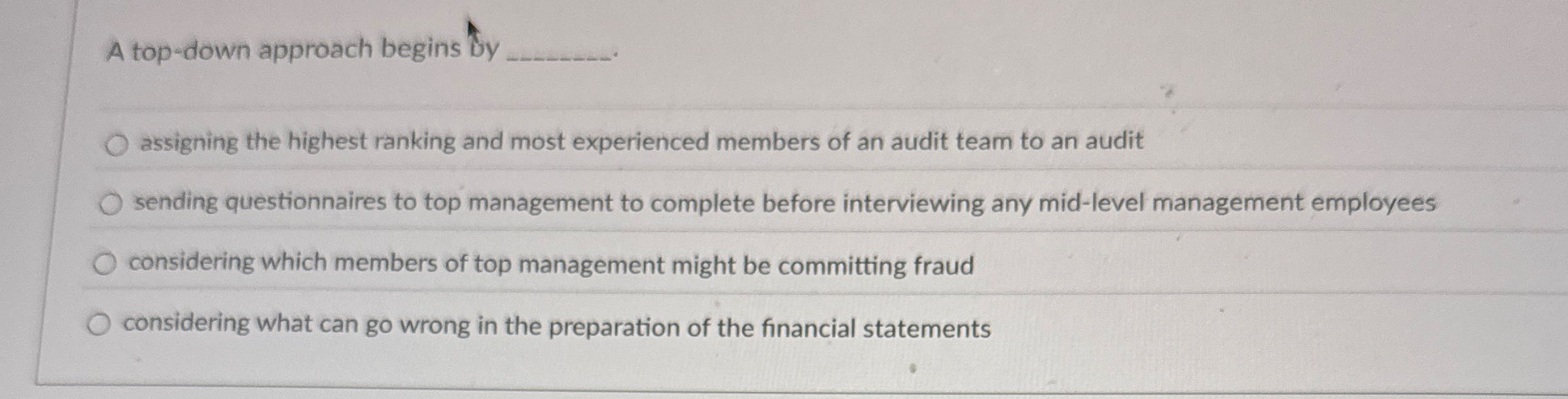 Solved A top-down approach begins by assigning the highest | Chegg.com