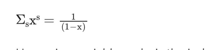 Solved Σsxs=(1−x)1 | Chegg.com