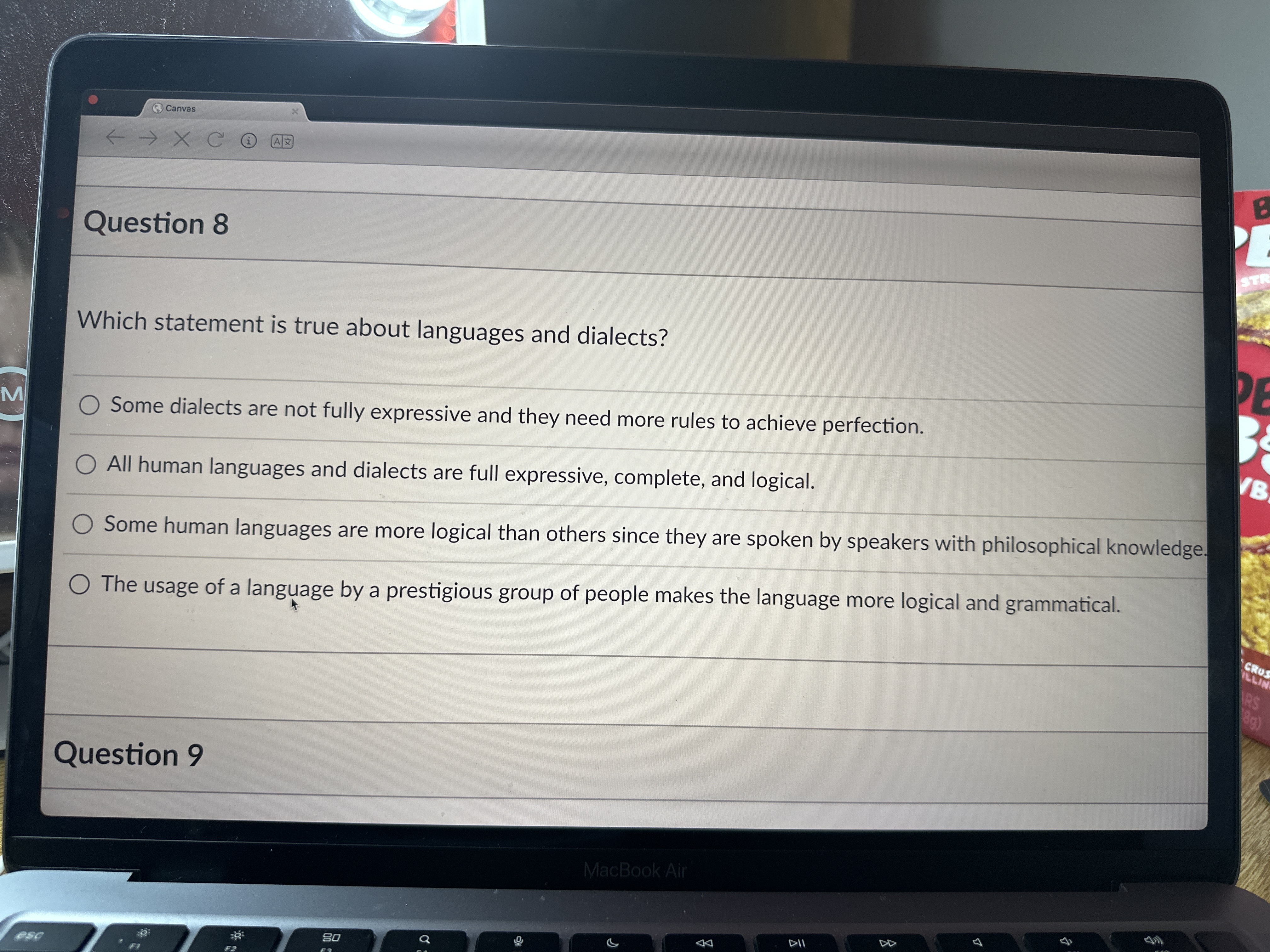 Solved Question 8Which statement is true about languages and | Chegg.com