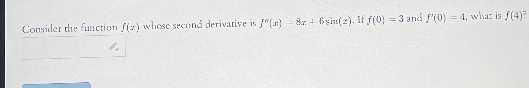 Solved Consider the function f(x) ﻿whose second derivative | Chegg.com