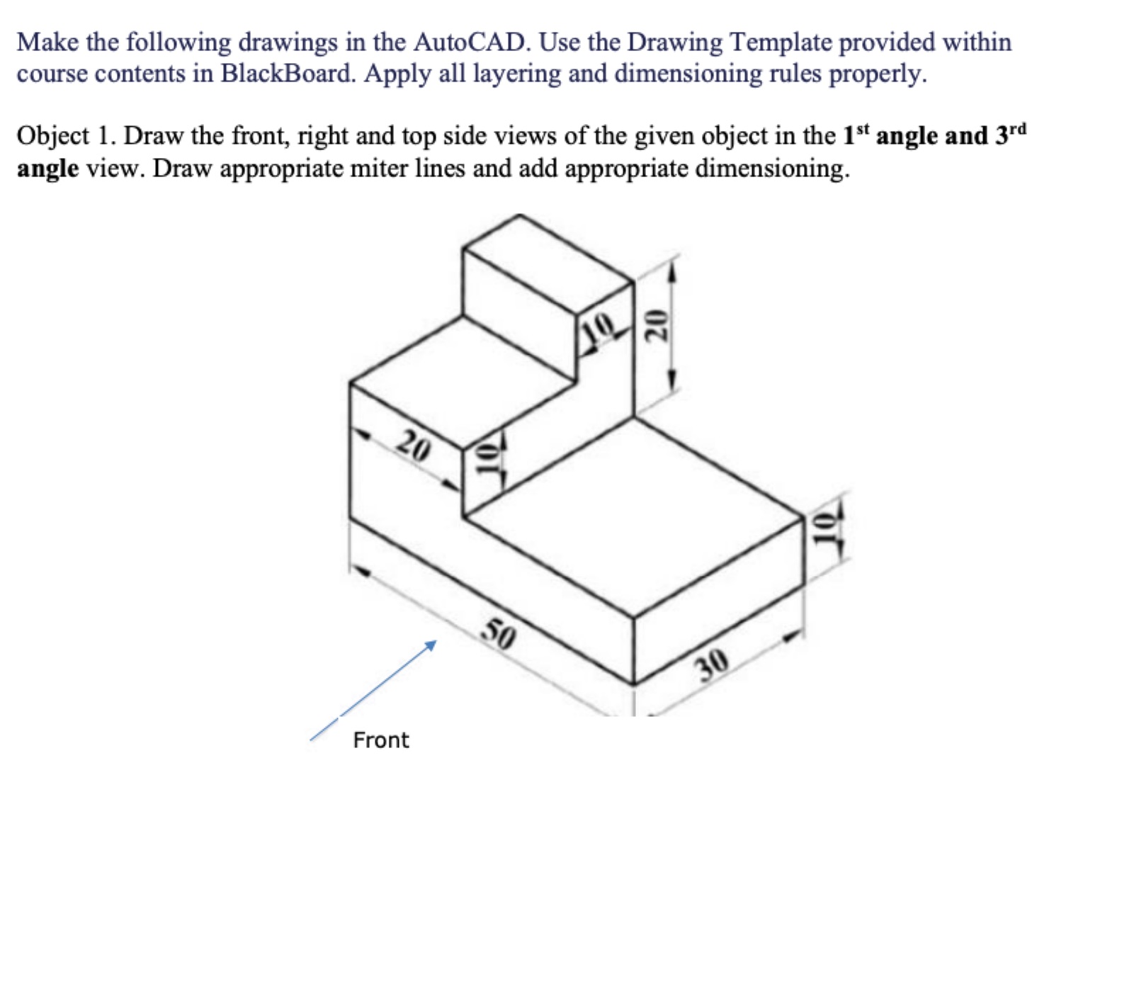 Solved Make the following drawings in the AutoCAD. Use the | Chegg.com