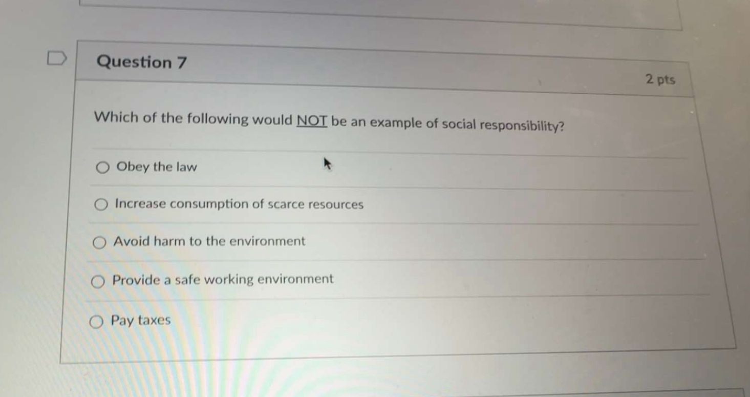 Solved Question 72 ﻿ptsWhich of the following would NOT be | Chegg.com