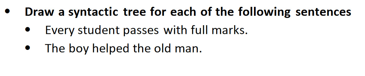 Solved Draw a syntactic tree for each of the following | Chegg.com