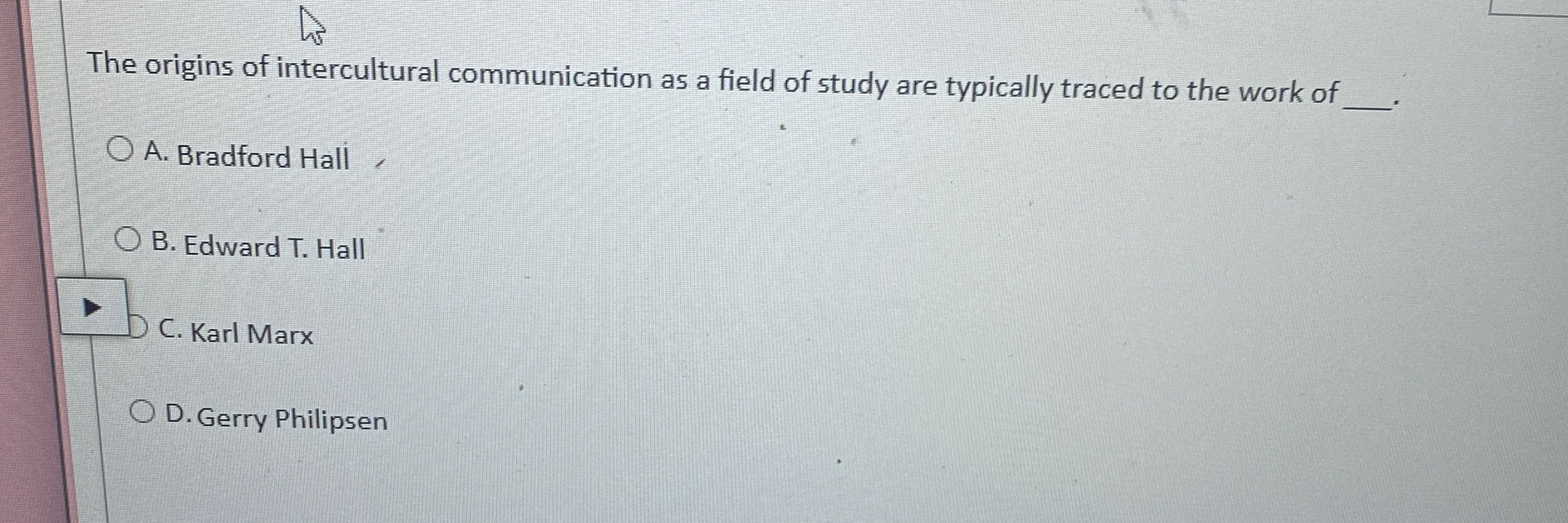 Solved The origins of intercultural communication as a field | Chegg.com