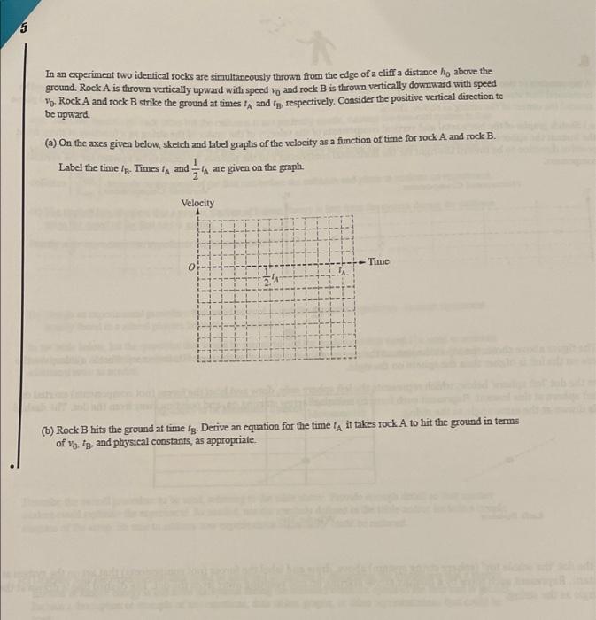Solved In an experiment two identical rocks are | Chegg.com