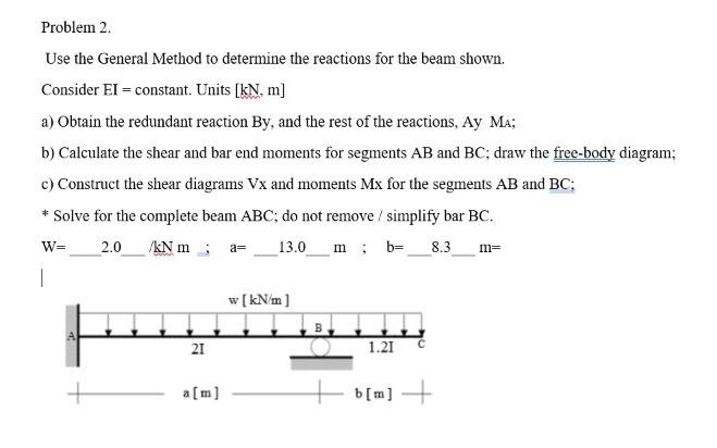 Solved Problem 2. Use the General Method to determine the | Chegg.com