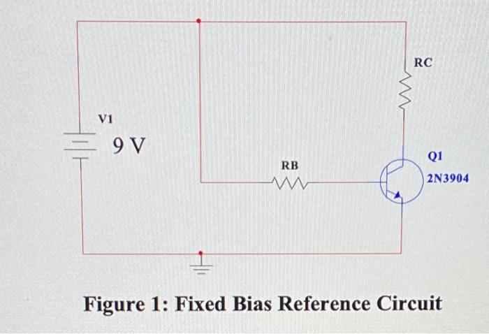 Solved For the fixed current biasing circuit in Figure 1, | Chegg.com