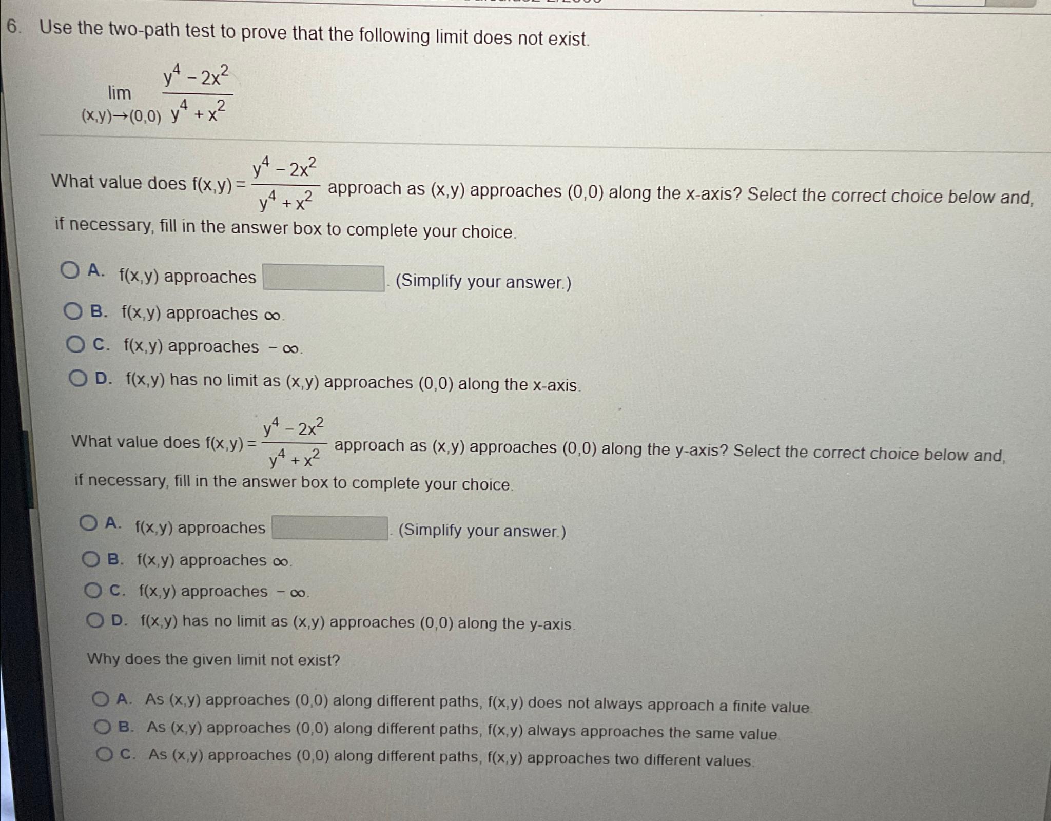Solved Use the two-path test to prove that the following | Chegg.com