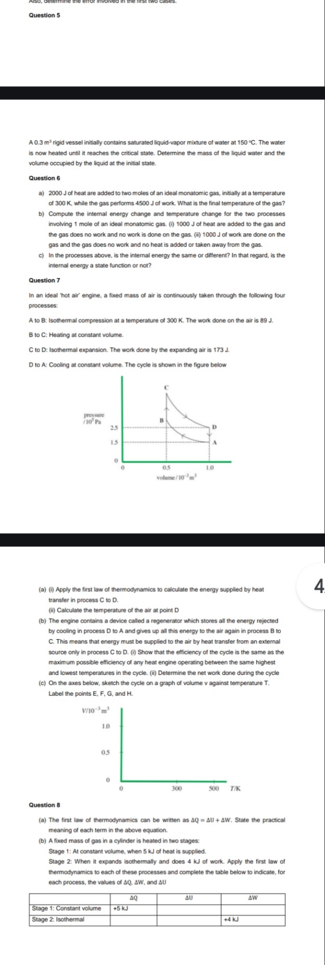 Solved Question 5A 0.3m3 ﻿rigid vessel initially contains | Chegg.com