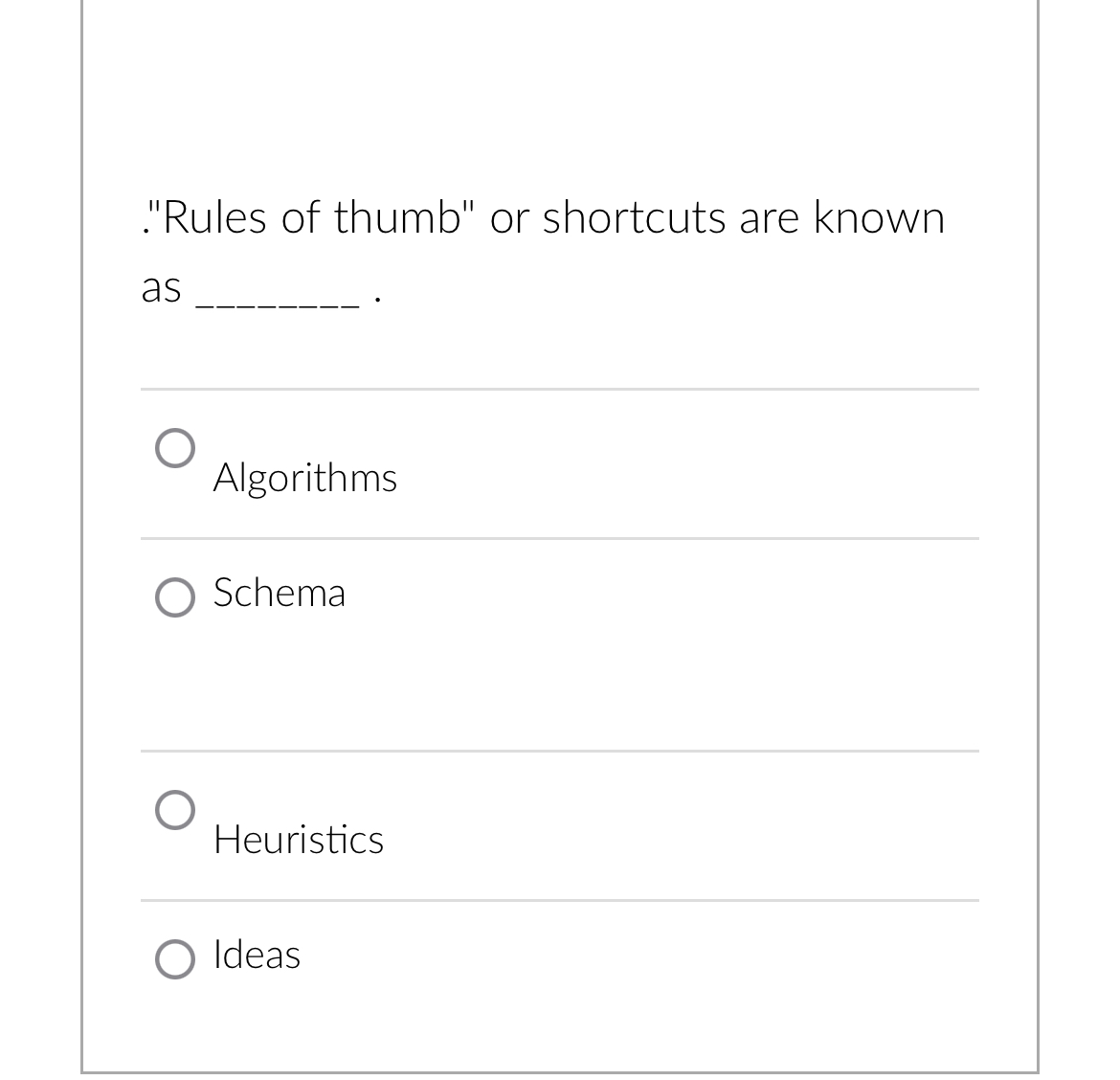 Solved ."Rules of thumb" or shortcuts are known | Chegg.com