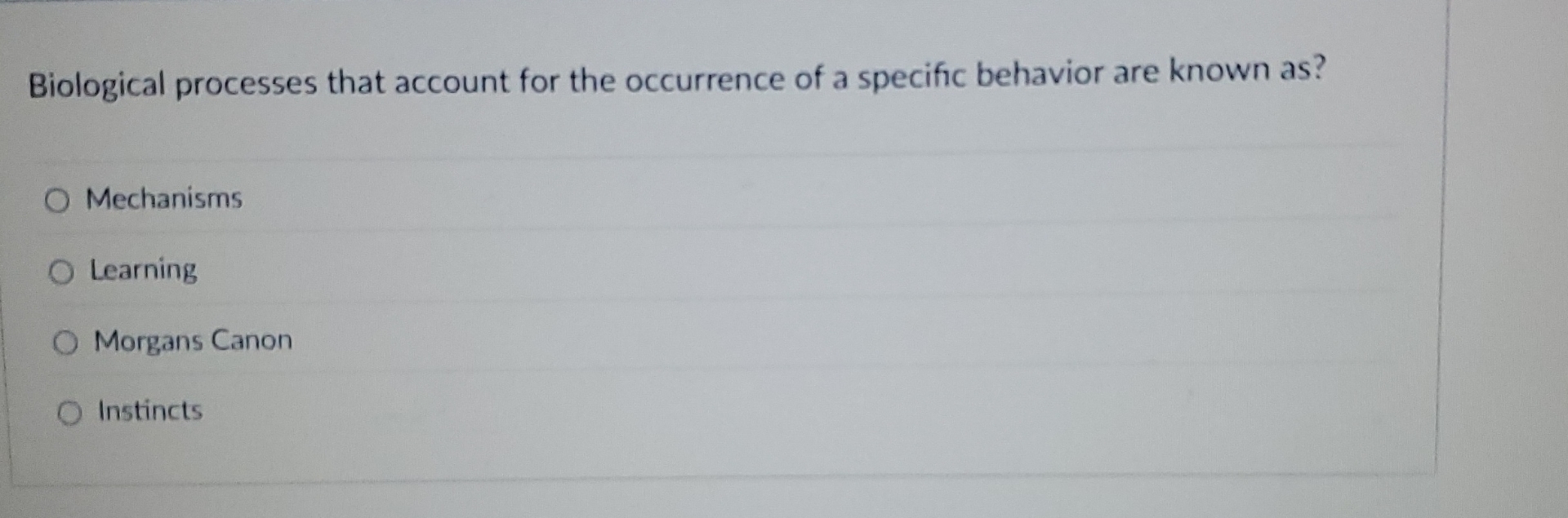 Solved Biological processes that account for the occurrence | Chegg.com