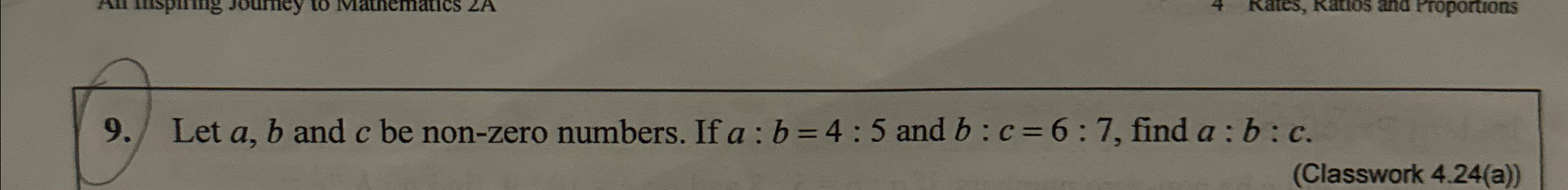 Solved Let a,b ﻿and c ﻿be non-zero numbers. If a:b=4:5 ﻿and | Chegg.com