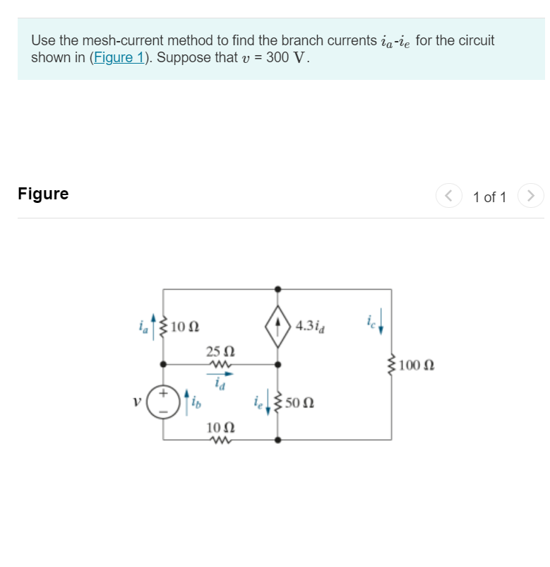 Solved Use the mesh-current method to find the branch | Chegg.com
