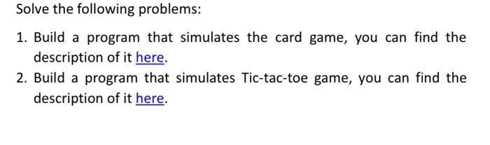 Solved Solve the following problems: 1. Build a program that | Chegg.com