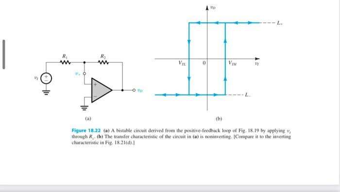 Solved EXERCISES D18.14 The op amp in the bistable circuit | Chegg.com
