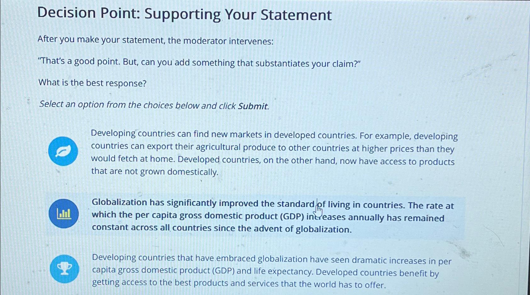 Solved Decision Point: Supporting Your StatementAfter you | Chegg.com