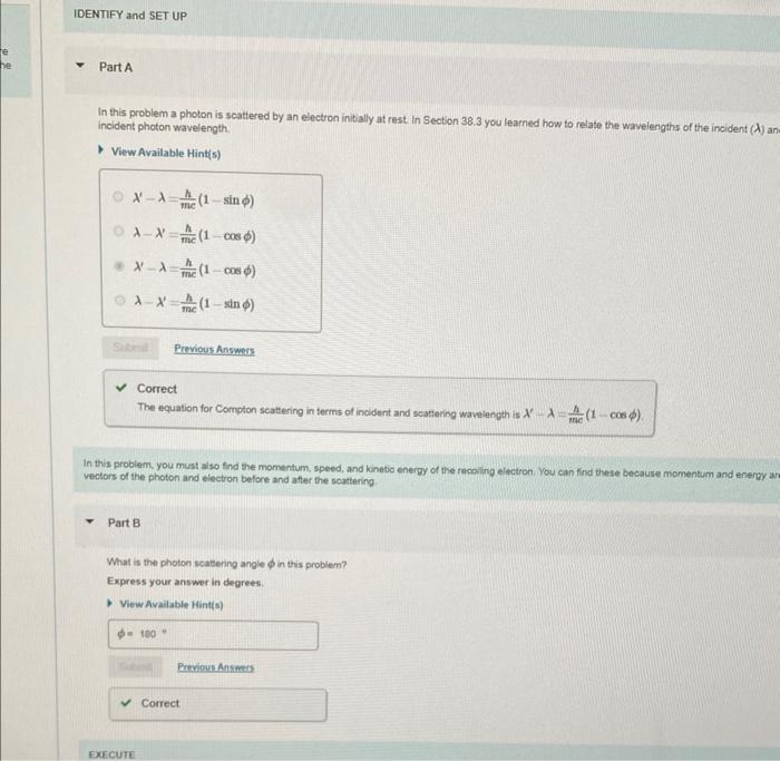 Solved Bridging Problem: Compton Scattering and Electron | Chegg.com