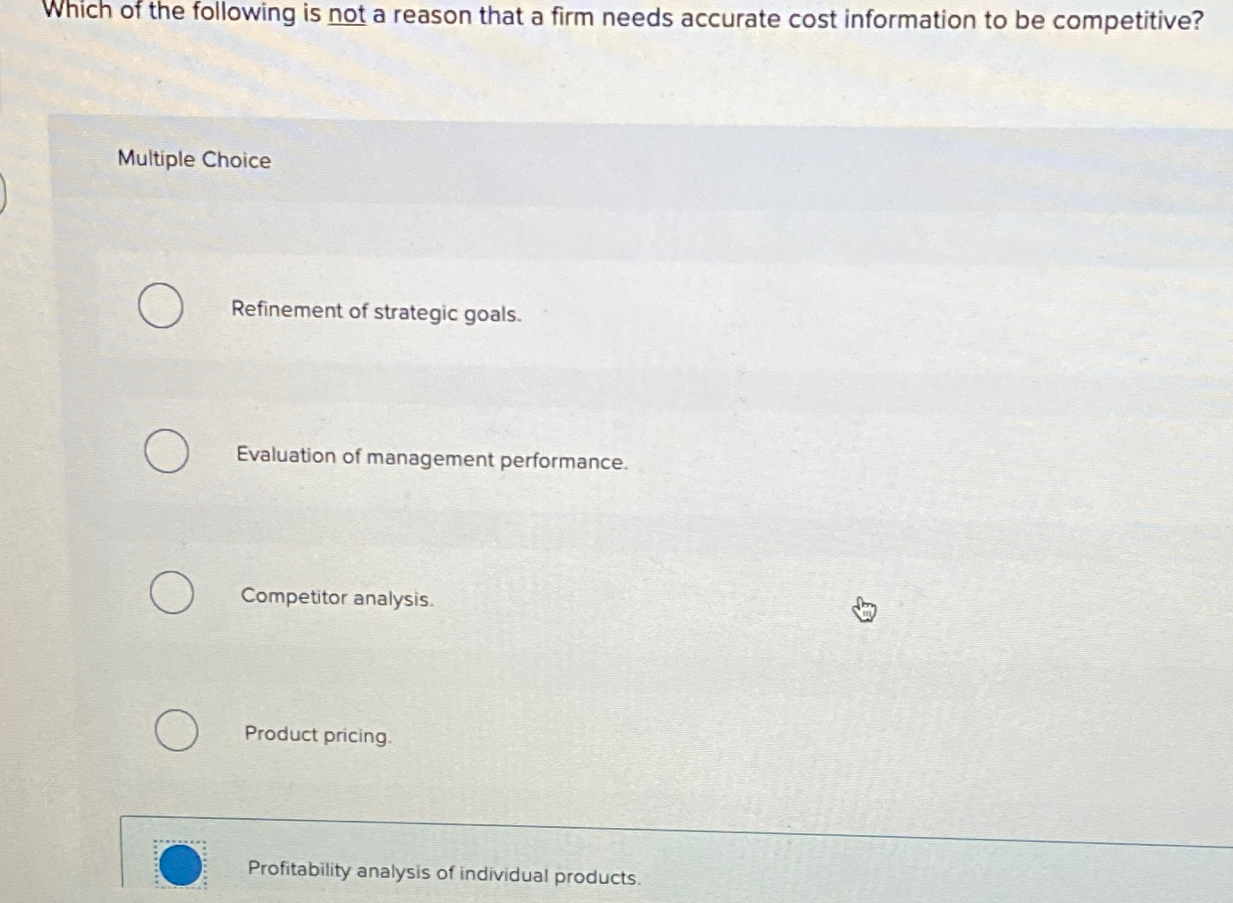 Solved Which of the following is not a reason that a firm | Chegg.com