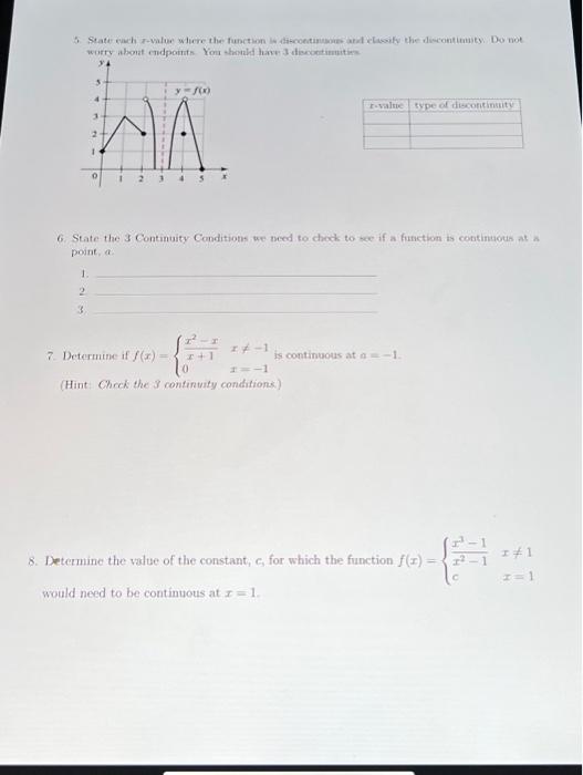 Solved 6 State The 3 Continuity Conditions We Need To