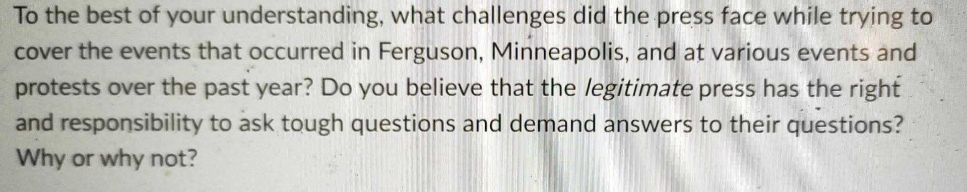 To the best of your understanding, what challenges | Chegg.com
