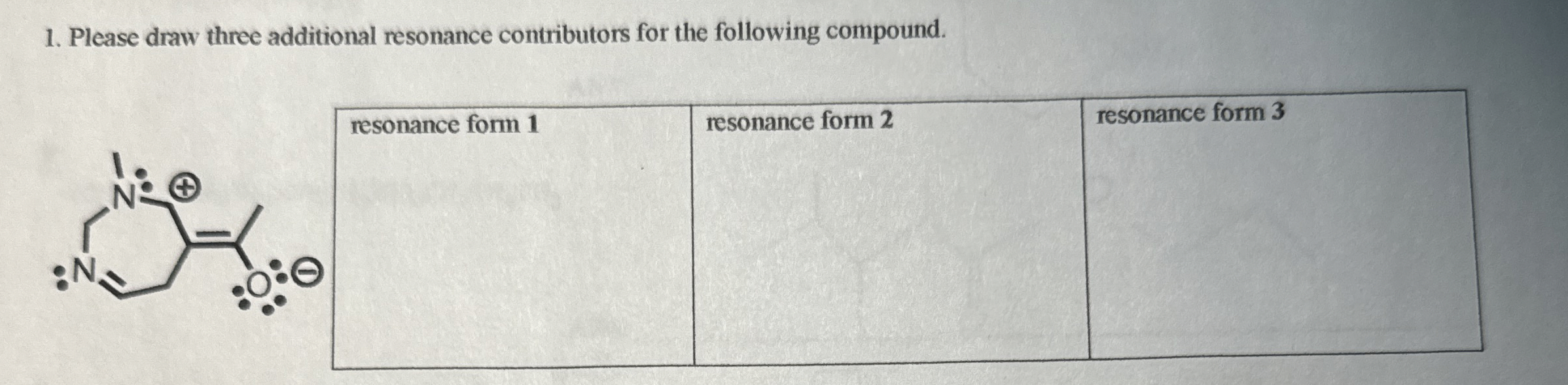 Solved Please draw three additional resonance contributors | Chegg.com