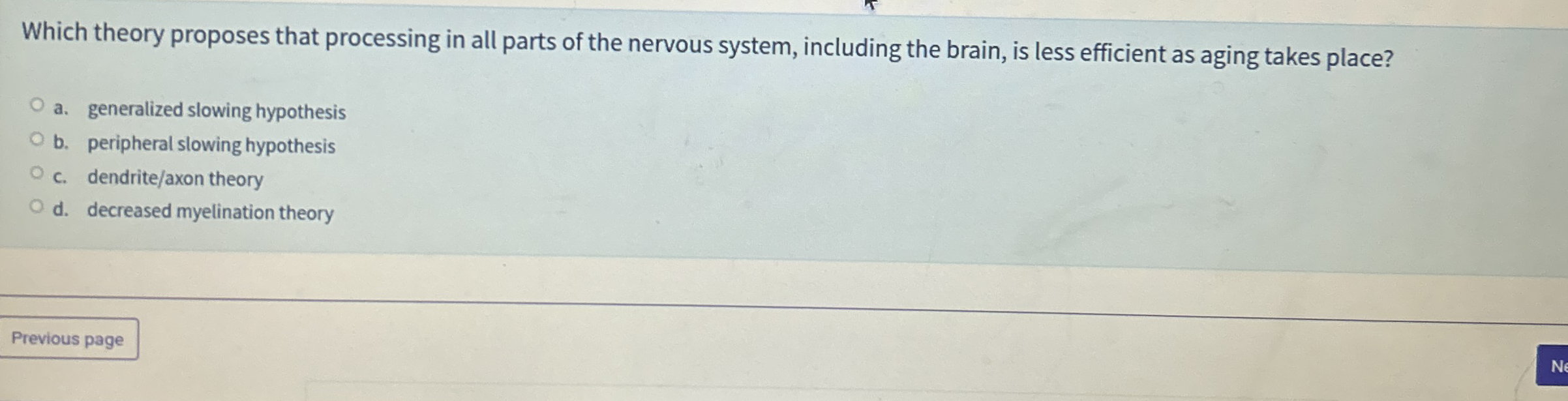 Solved Which theory proposes that processing in all parts of | Chegg.com