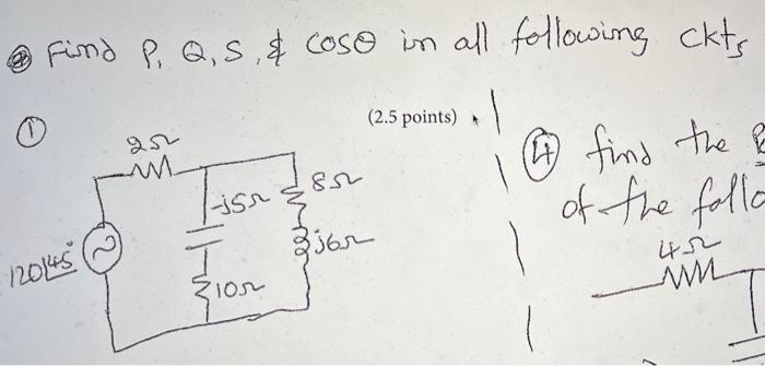 Solved Find P,Q,S and Cos theta in the following circuit.Don | Chegg.com
