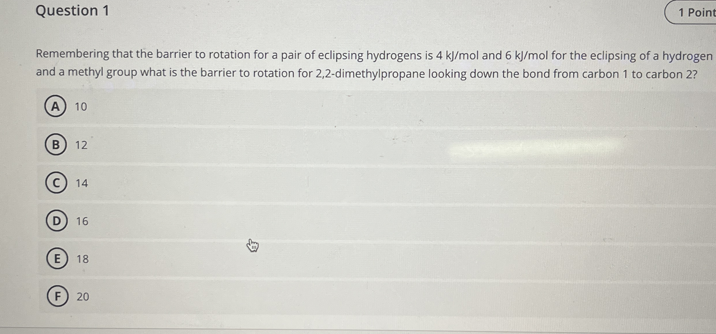 Solved Question 1Remembering that the barrier to rotation | Chegg.com