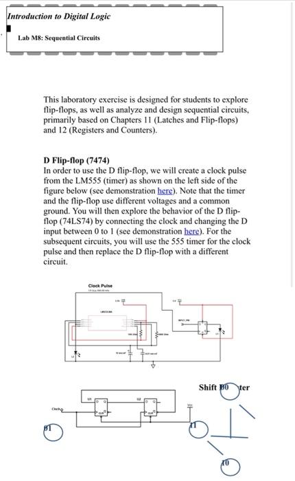 Solved Introduction to Digital Logic Lab M8: Sequential | Chegg.com