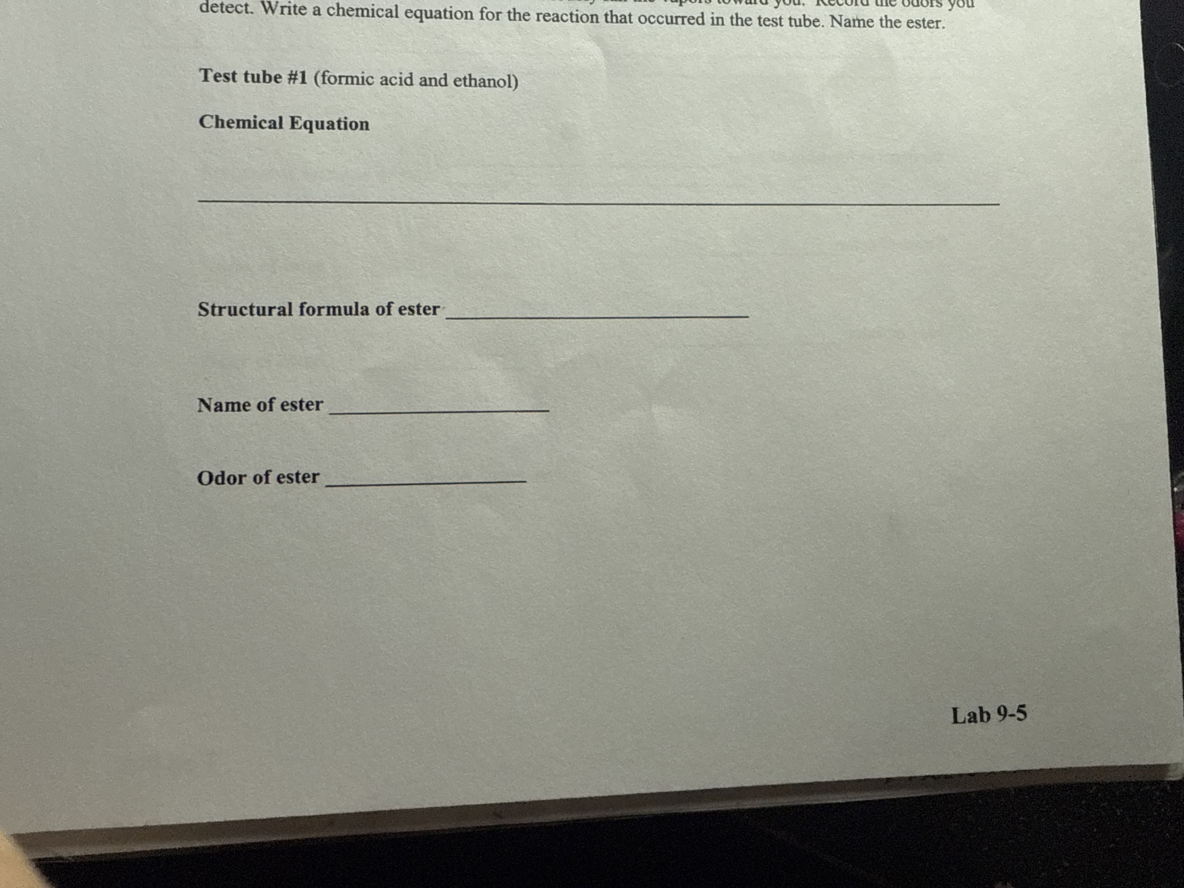 Solved detect. Write a chemical equation for the reaction | Chegg.com