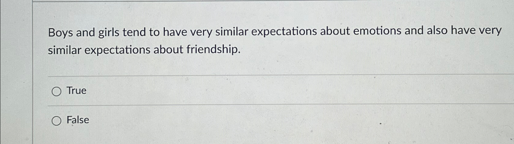 Solved Boys and girls tend to have very similar expectations | Chegg.com