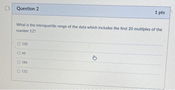 Solved What is the interquartile range of the data which | Chegg.com