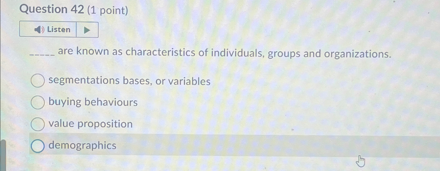 Solved Question 42 (1 ﻿point)Listenare known as | Chegg.com
